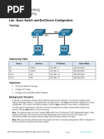 2.9.1 Packet Tracer - Basic Switch and End Device Configuration | PDF