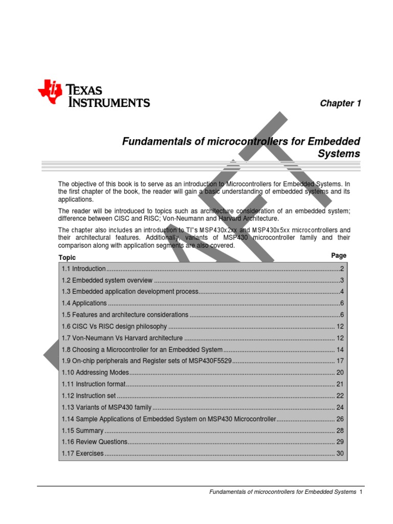 Draft Copy - MSP430 Book PDF | PDF | Random Access Memory | Embedded System