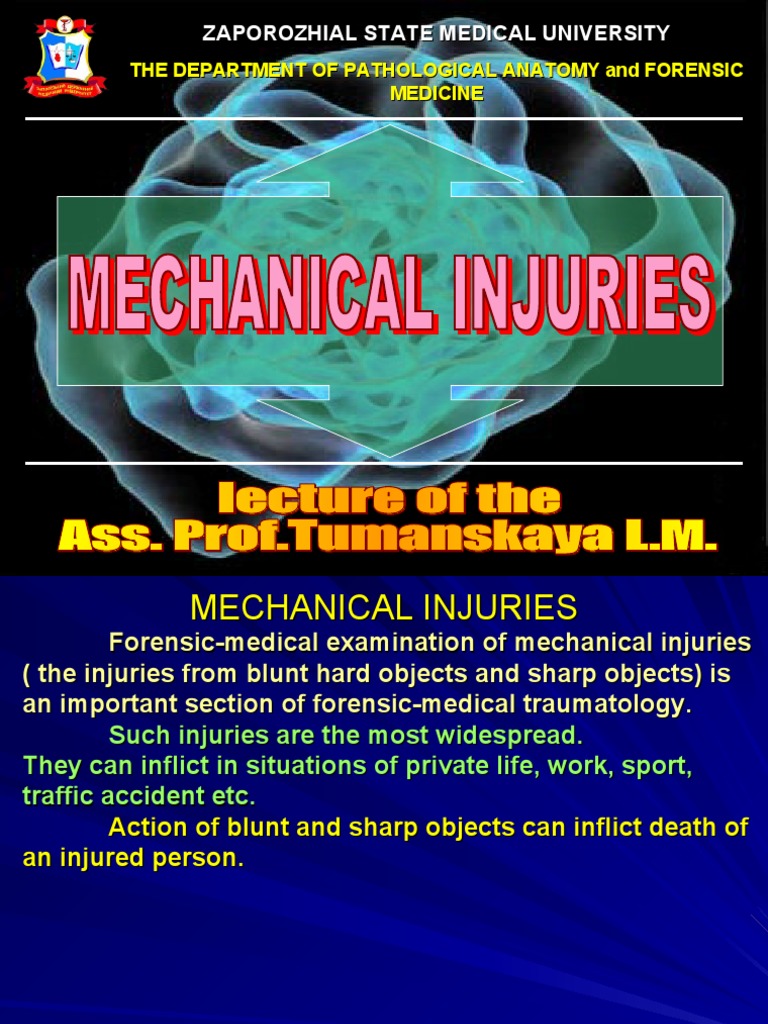 Classification of Mechanical Injuries | PDF | Blade | Wound