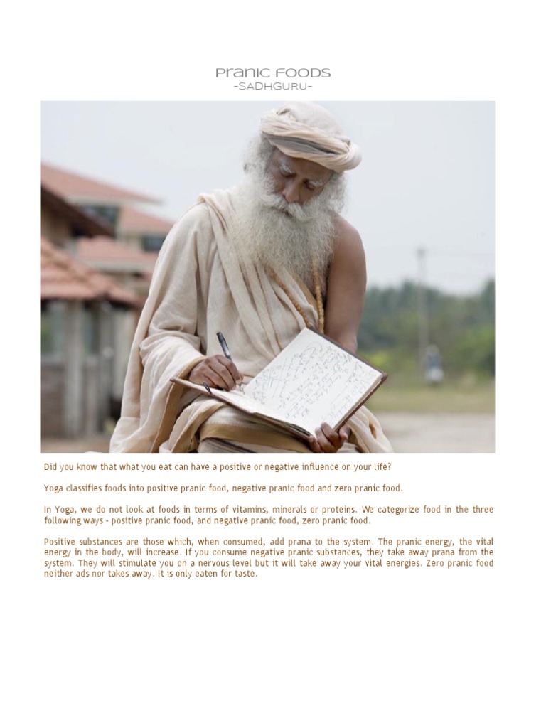 Pranic Foods - The Influence of Diet on Life Energy | PDF