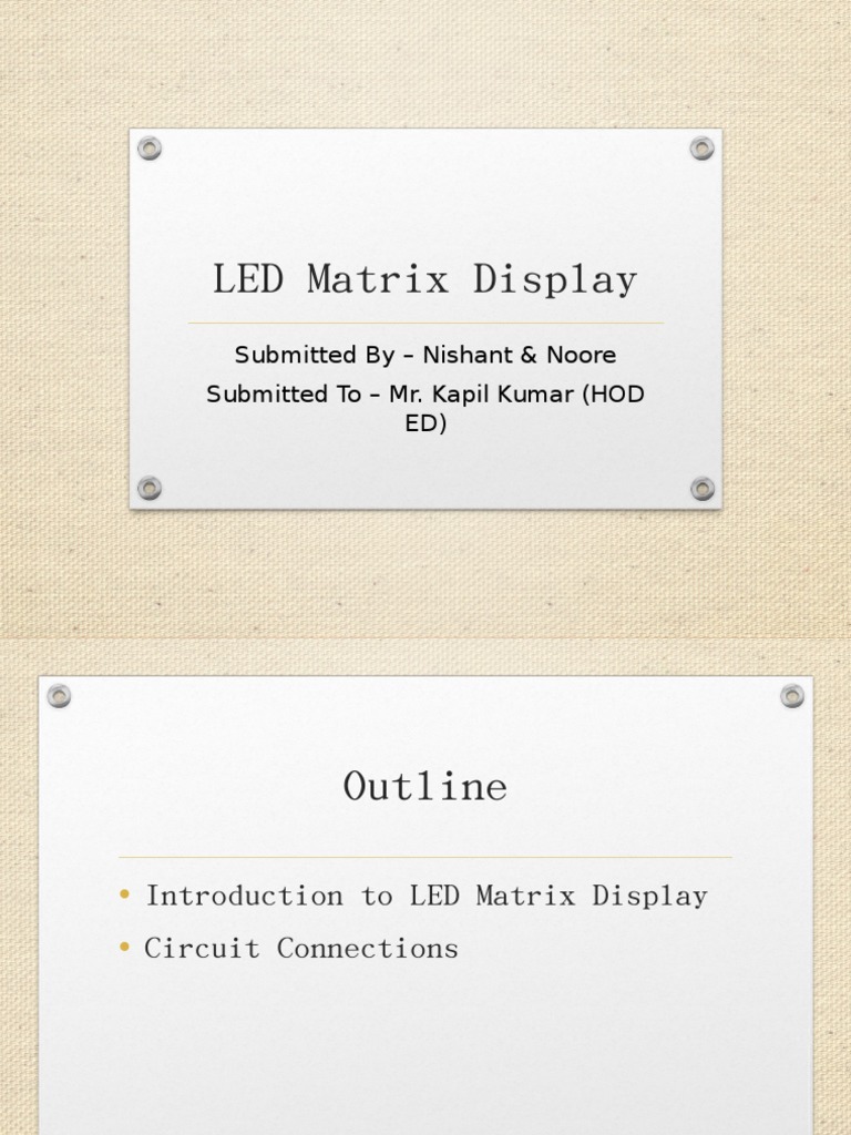 Overview of LED Matrix Displays | PDF | Computer Engineering | Electric ...