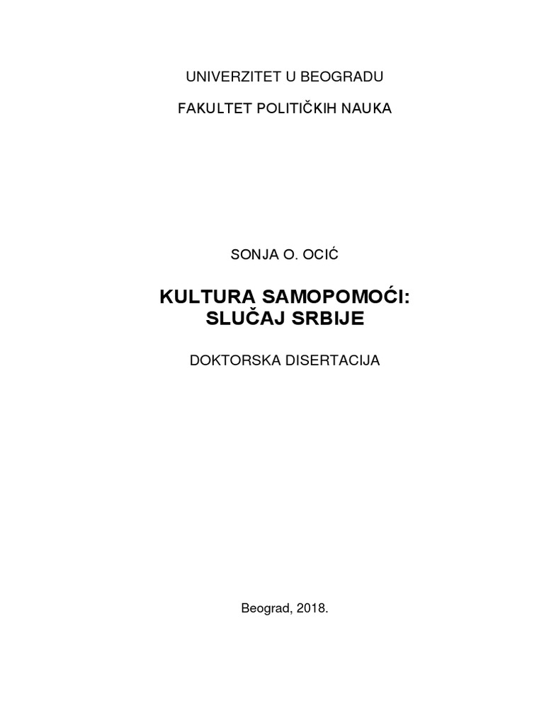 Sonja Ocic Disertacija FPN PDF | PDF