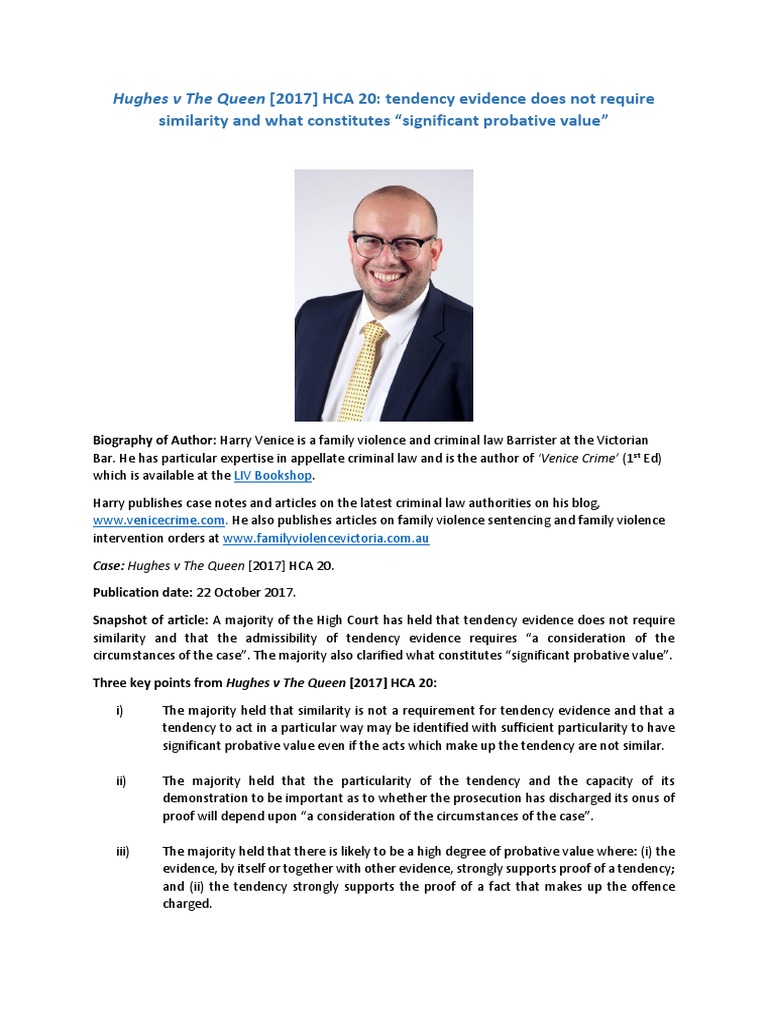 Similarity and What Constitutes "Significant Probative Value" | PDF ...