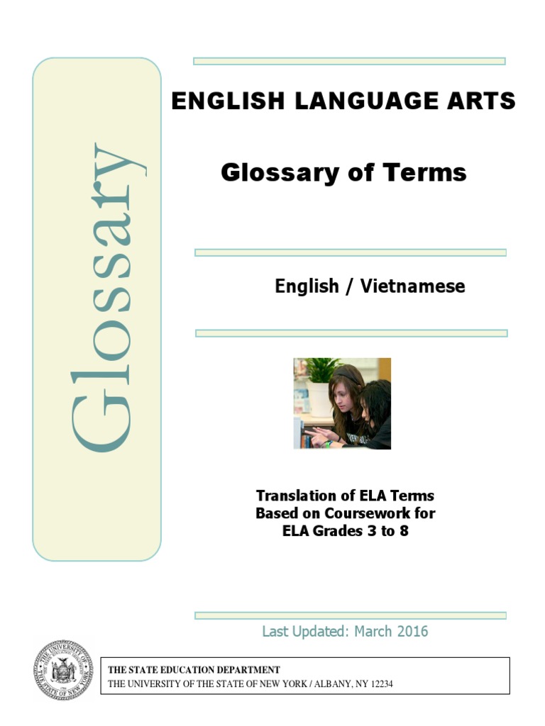 ELA Terms Glossary: English-Vietnamese | PDF
