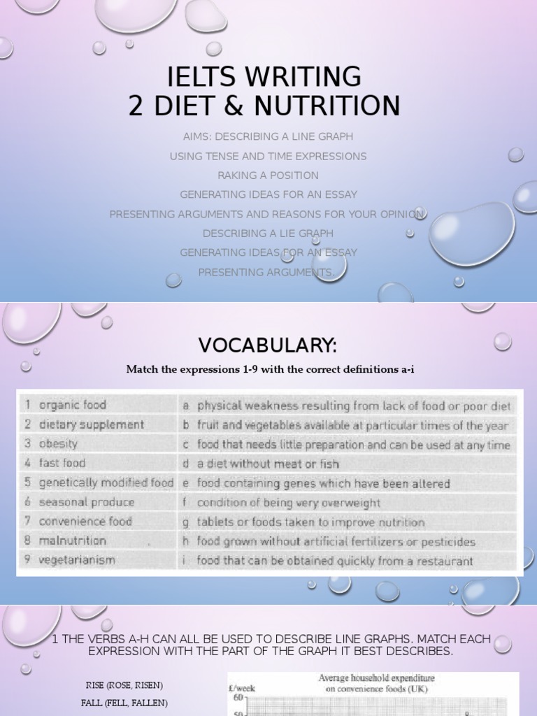 IELTS Writing 2 Diet & Nutrition | PDF | Verb | Grammatical Tense