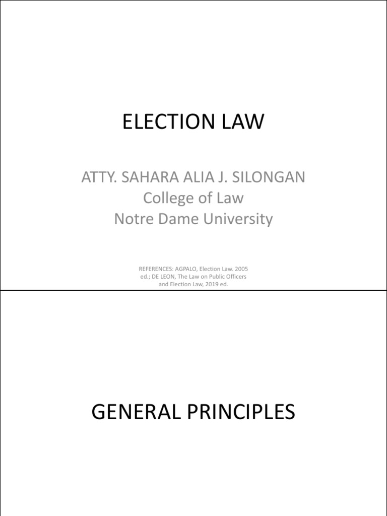 Election Law Class Notes 2020 1 | PDF | Initiative | Elections