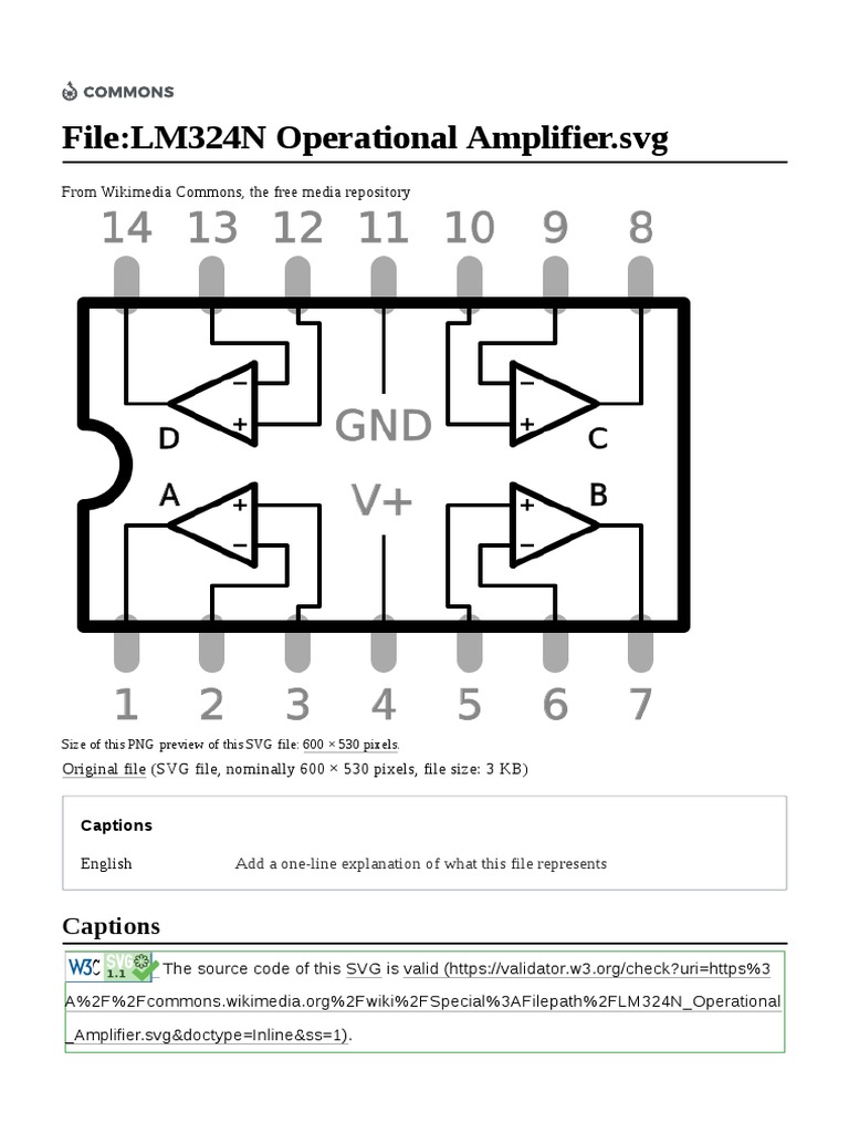 File LM324N Operational Amplifier - SVG PDF | PDF | Metadata | Computer ...
