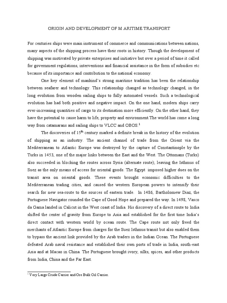 Evolution of Maritime Transport History | PDF | Bill Of Lading | Steamship