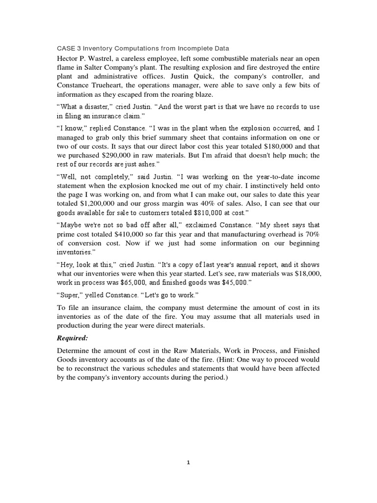 Reconstructing Financial Statements from Partial and Inaccurate Data to ...