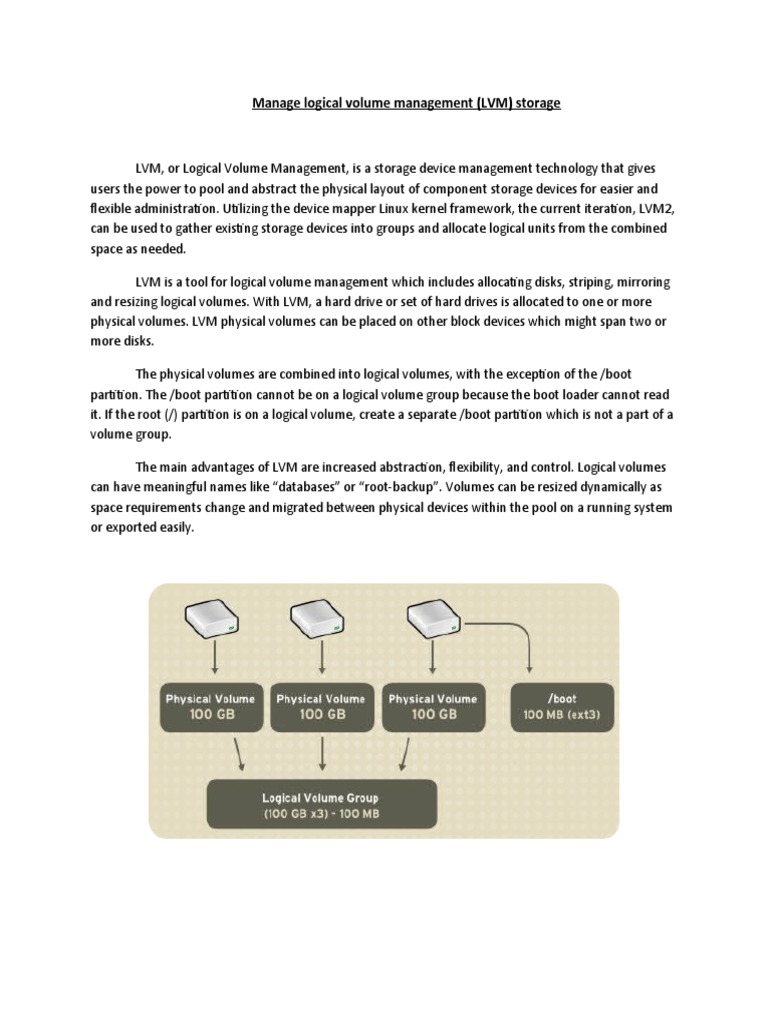 NH - CH - 10 - Manage Logical Volume Management (LVM) Storage | PDF