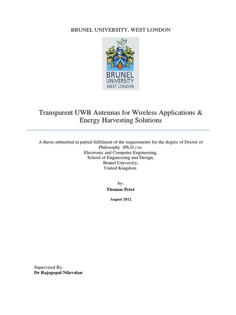 Optically Transparent UWB Antenna For Wireless Application & Energy ...