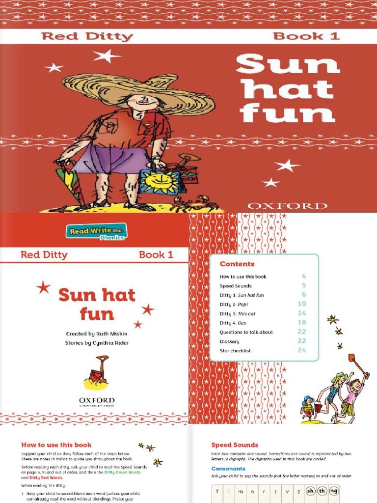 Red - Sun Hat Fun - Set 1 | PDF