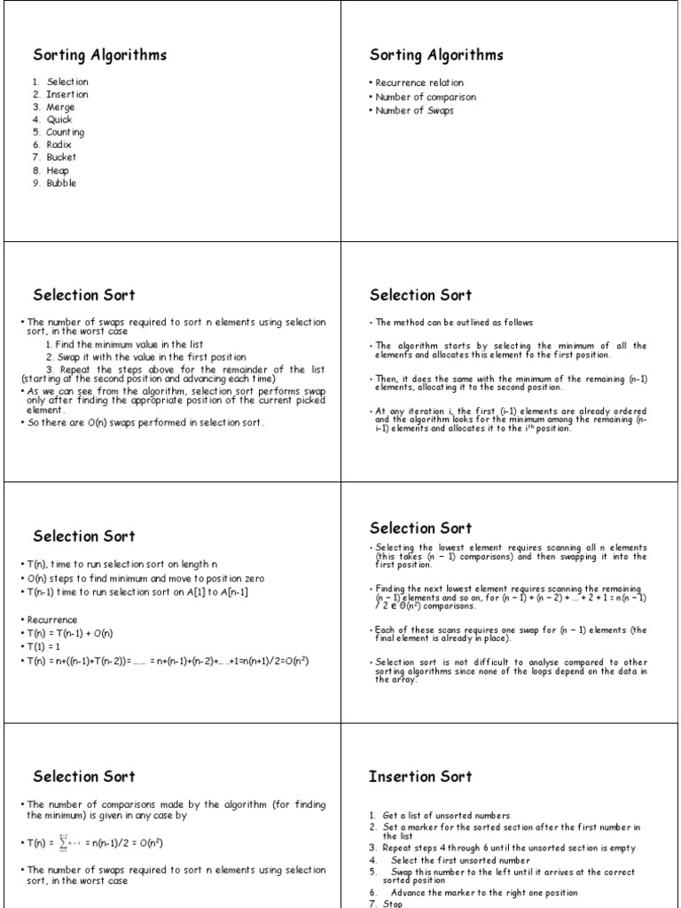 Sorting Algorithms Sorting Algorithms | PDF | Areas Of Computer Science ...