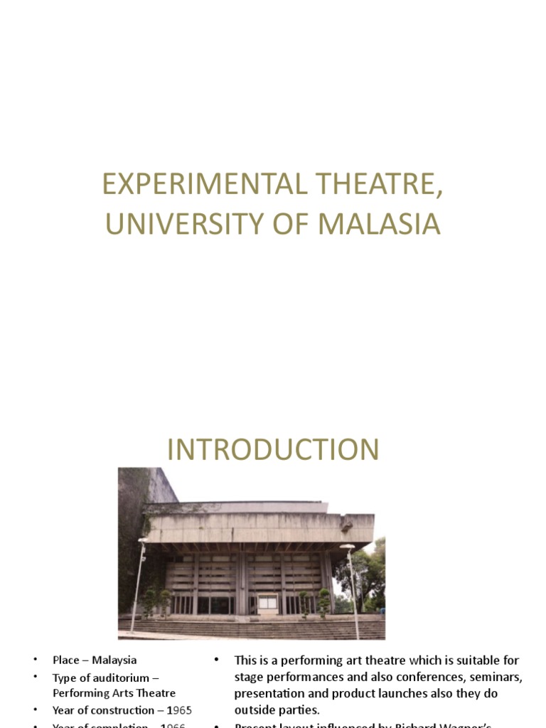 Experimental Theatre, University of Malasia | PDF | Loudspeaker ...
