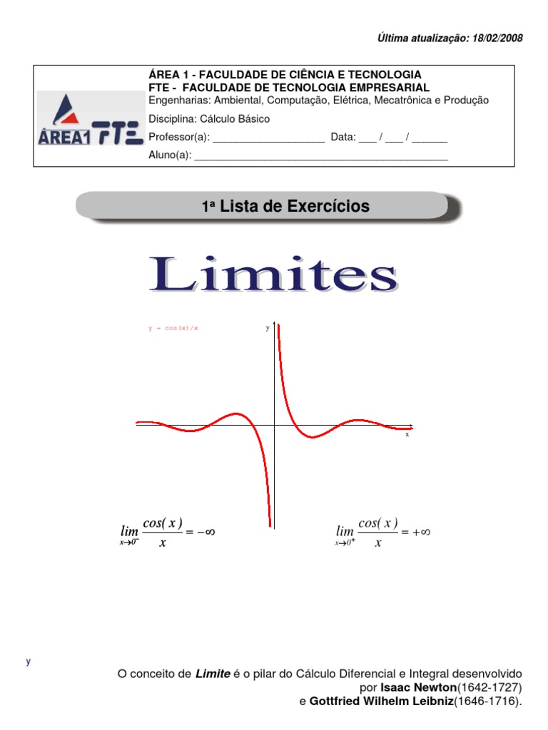Limites 1 | Cálculo | Conceitos Matemáticos