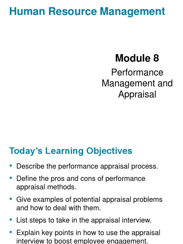 Human Resource Management Performance Management And Appraisal Pdf