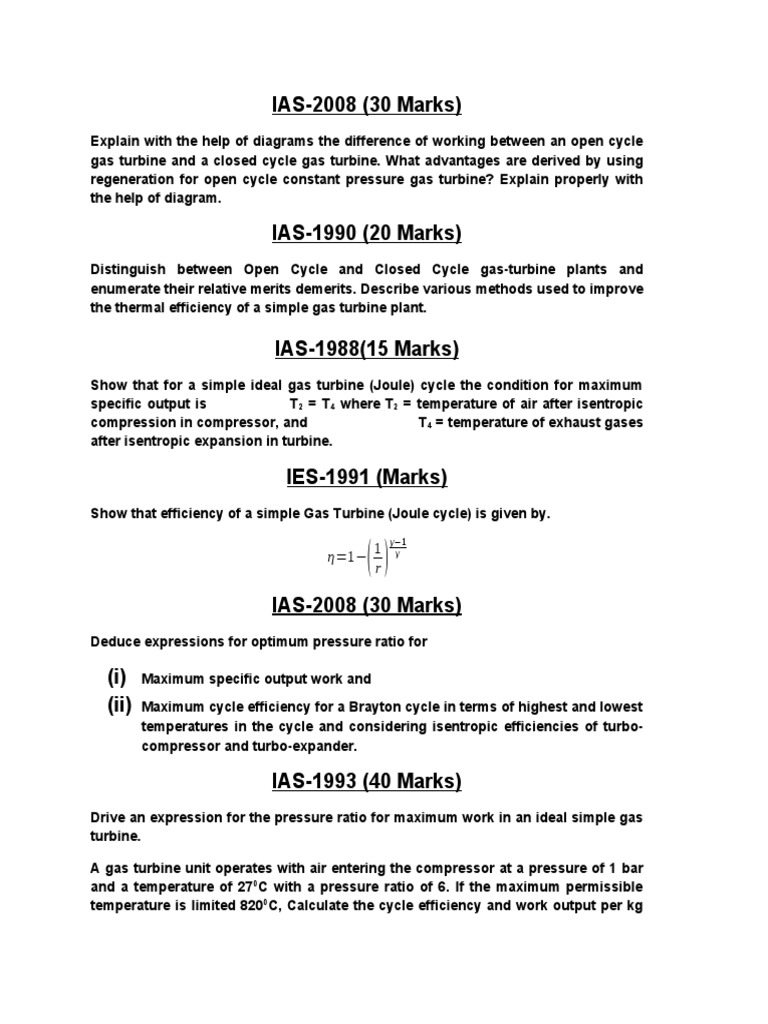 Gas Turbine | PDF | Gas Turbine | Gases