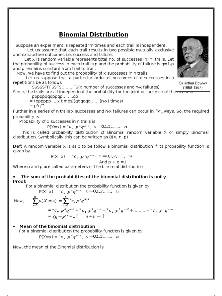 Binomial Distribution Statistics Mathematical Analysis