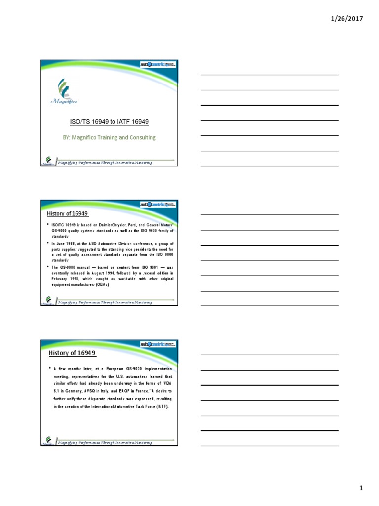 IATF 16949 Training PDF | PDF | Iso 9000 | Verification And Validation