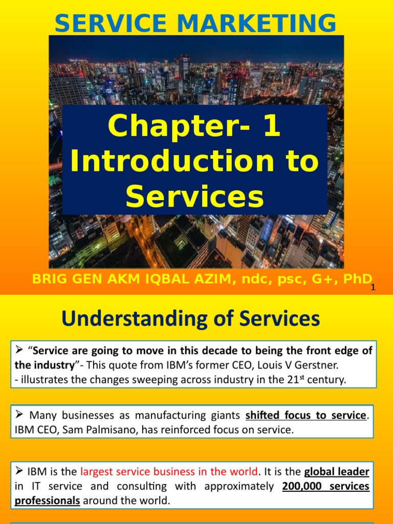 Service Marketing: Chapter-1 Introduction To Services | PDF | Marketing ...