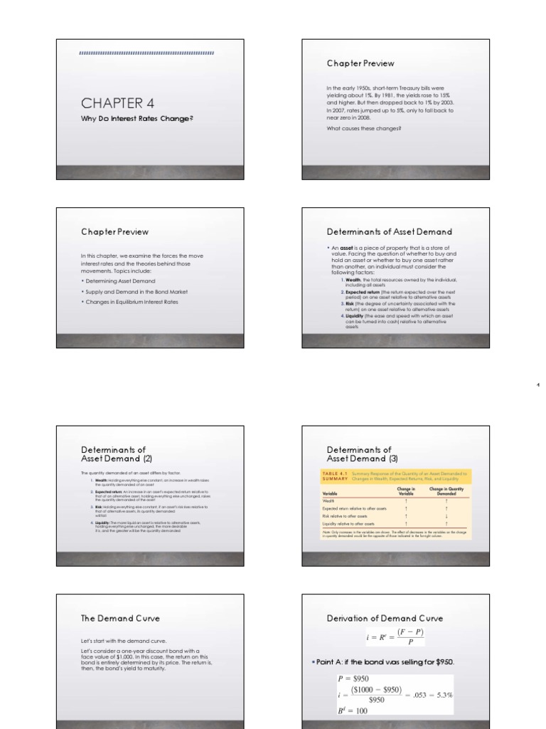 Chapter Preview: Why Do Interest Rates Change? | PDF | Interest Rates ...
