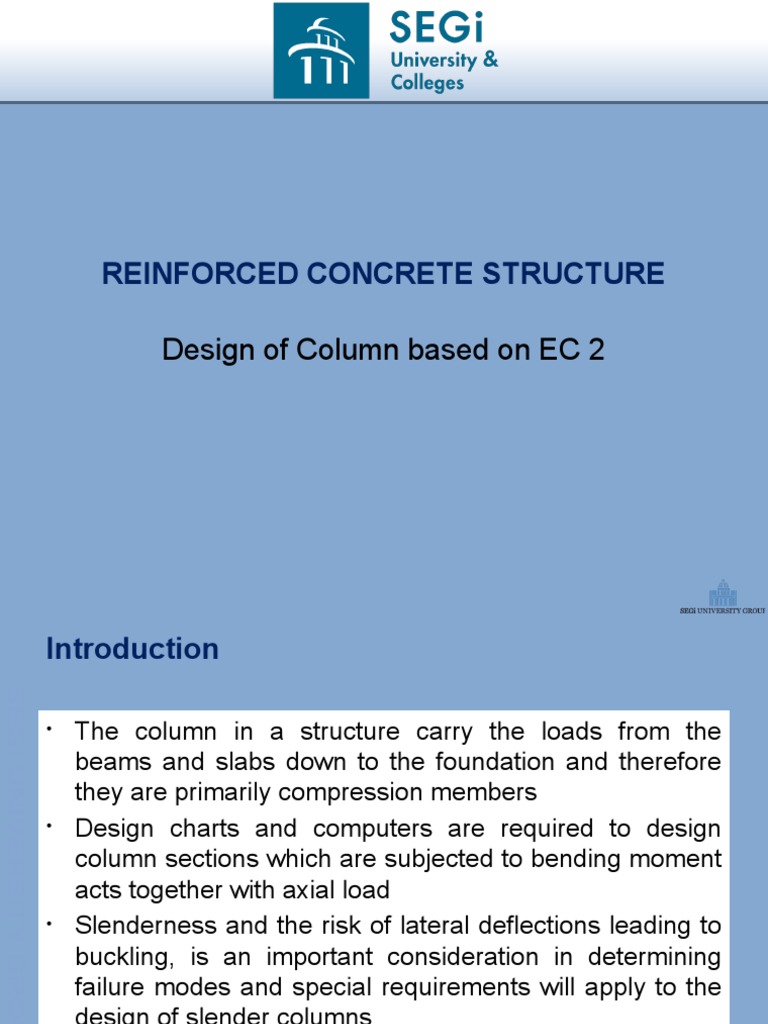 Reinforced Concrete Structure (Column Design Based On EC2) | PDF | Beam (Structure) | Column