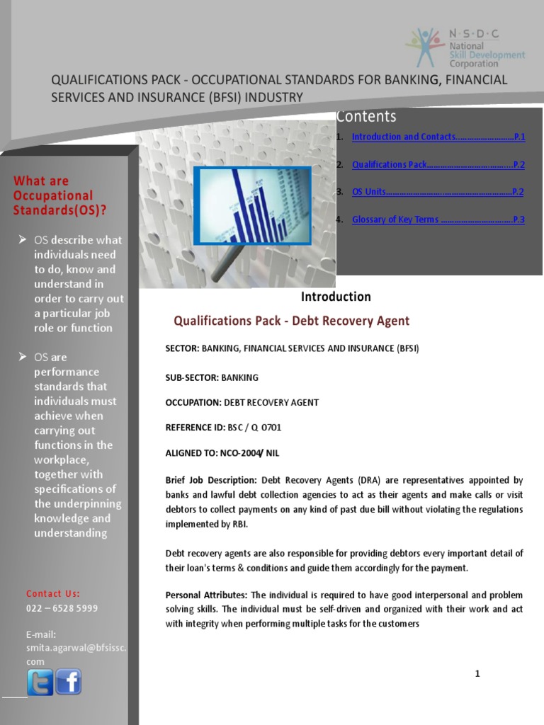 Debt Recovery Agent Qualifications Pack | PDF | Credit | Finance ...