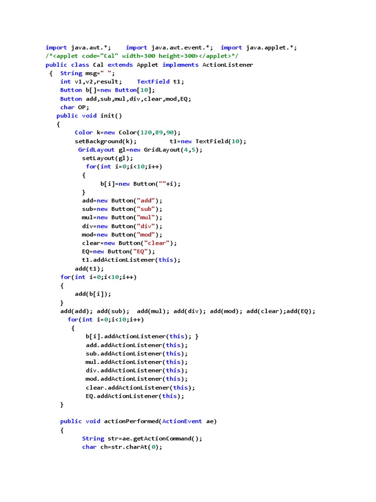 Calculator | PDF | Programming Paradigms | System Software