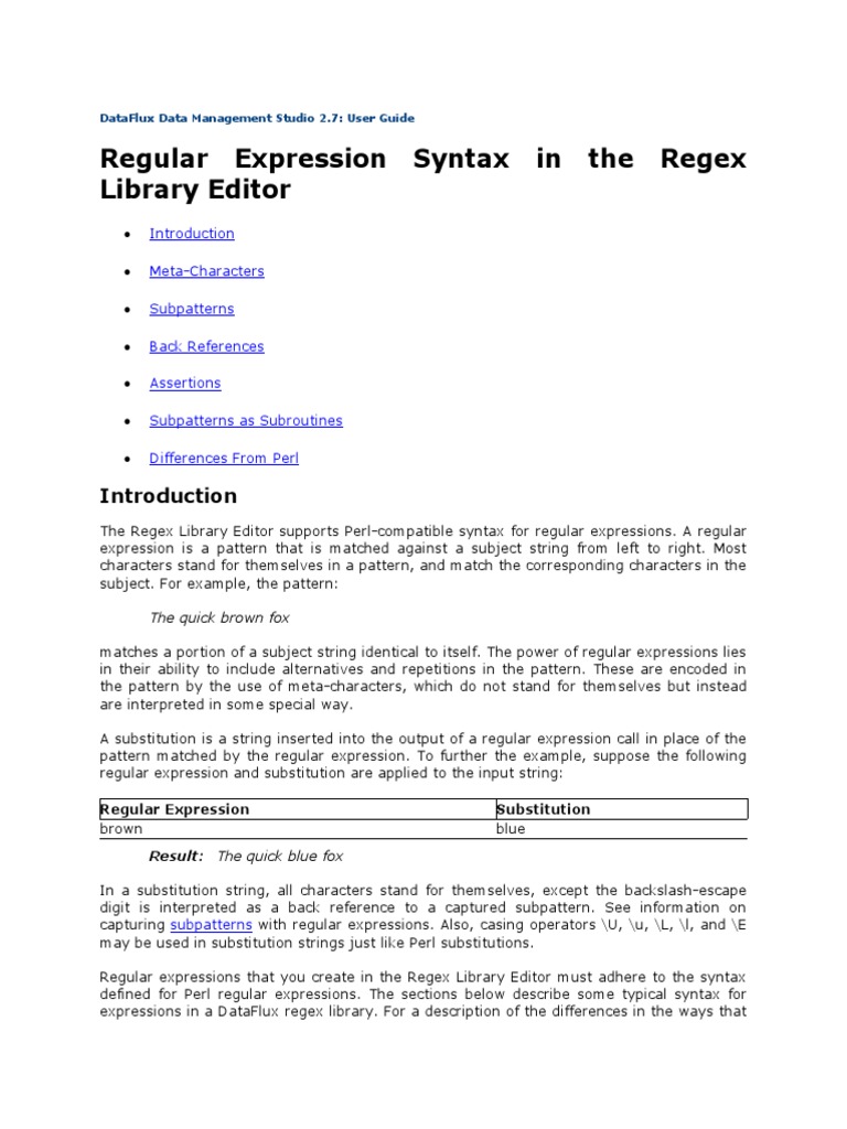 Perl Regular Expressions | PDF | Regular Expression | String (Computer Science)