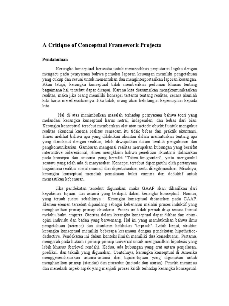 A Critique of Conceptual Framework | PDF