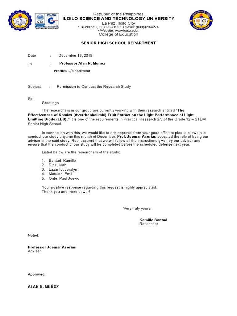 Conduct Letter | PDF | Inquiry | Science