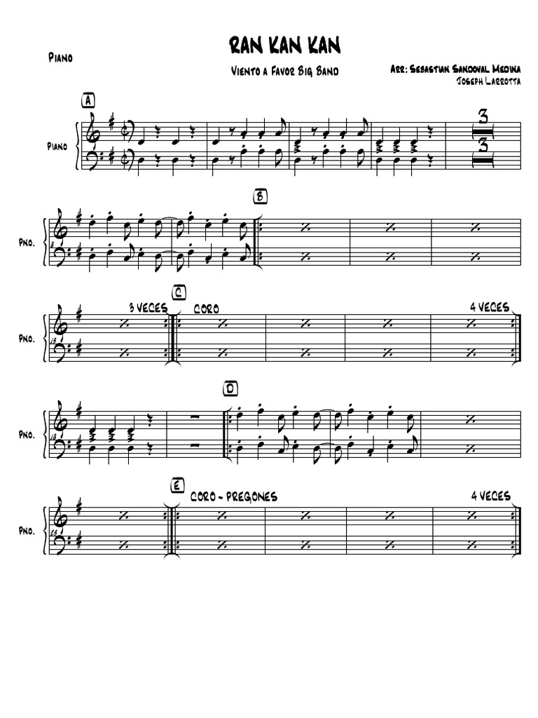 RAN KAN KAN - Piano | PDF