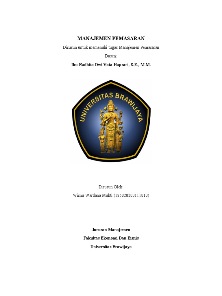 Wisnu Wardhana Mukti - Kasus Danone - Manajemen Pemasaran BD | PDF