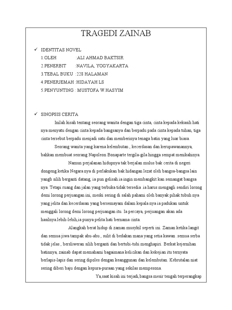 Tragedi Zainab | PDF | Dewasa Muda