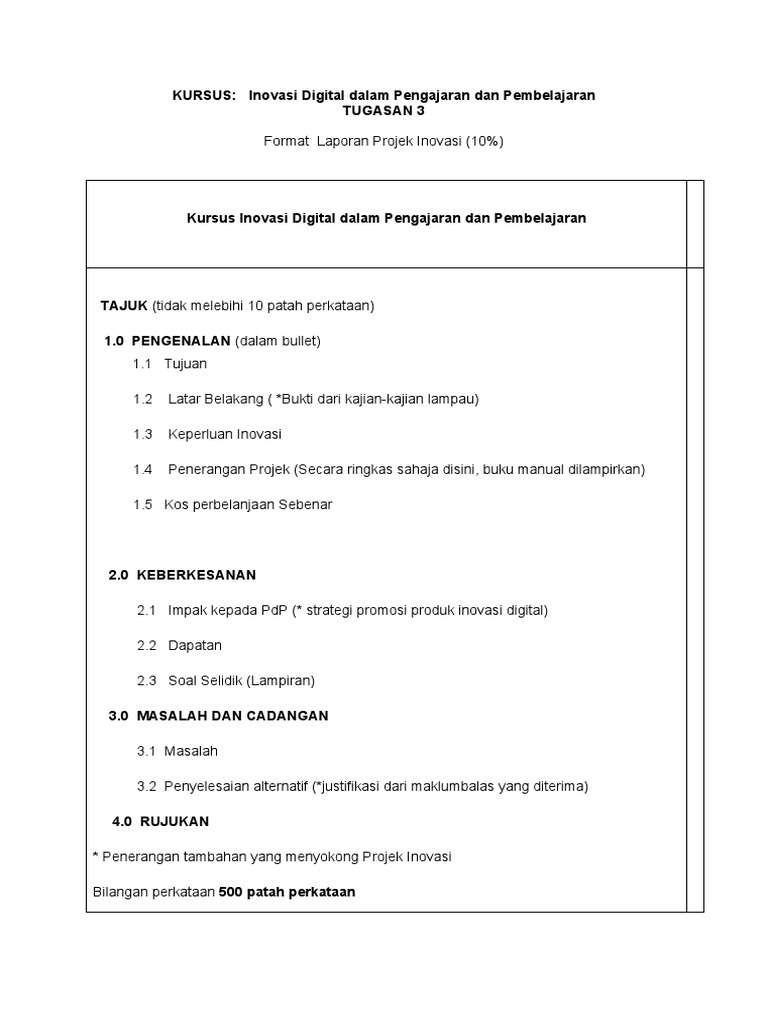 Tugasan 3 - Format Laporan | PDF