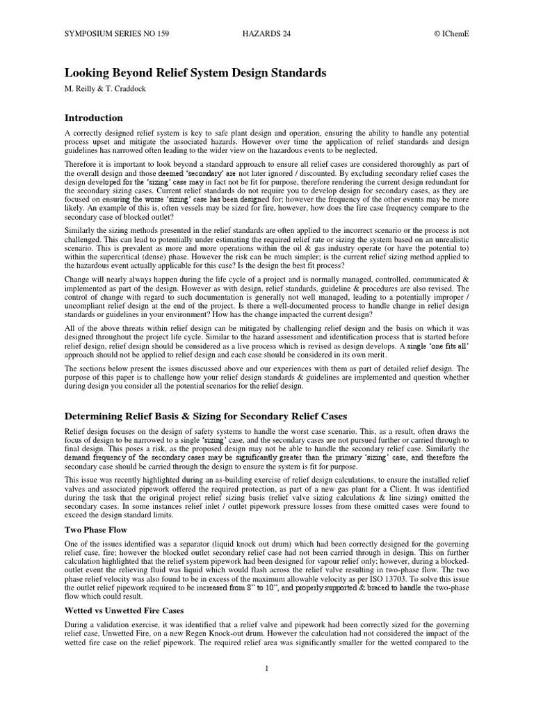 Looking Beyond Relief System Design Standards: Two Phase Flow | PDF ...