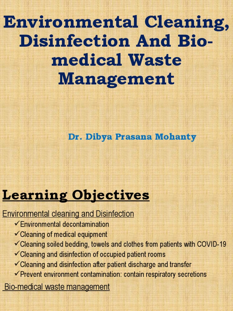 Environmental Cleaning & Waste Management Guide | PDF | Hygiene ...