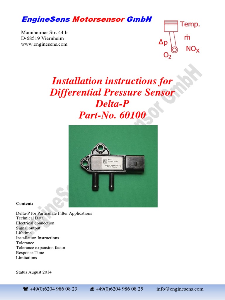 Differential Pressure Sensor Installation Guide | PDF | Electrical ...