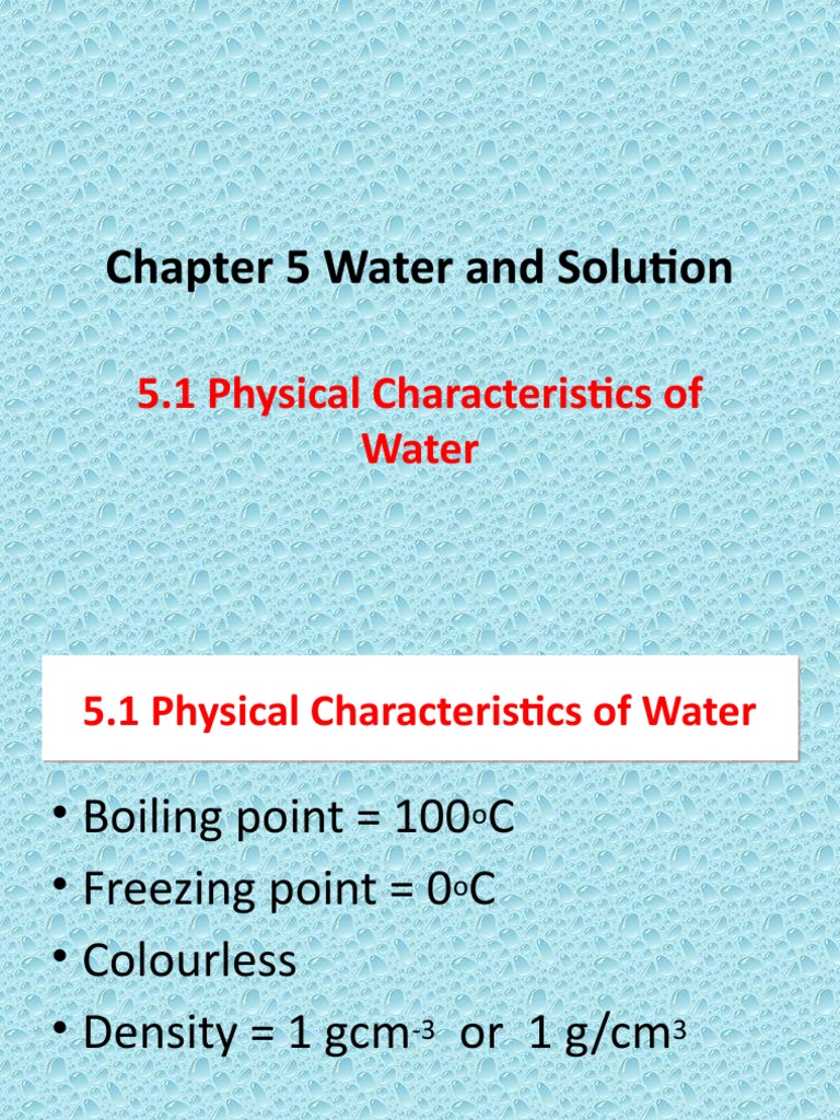 Physical Properties of Water Explained | PDF | Properties Of Water | Ice
