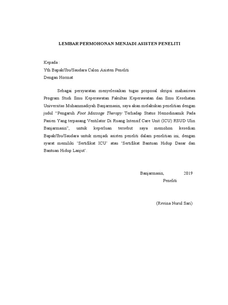 Asisten Penelitian | PDF