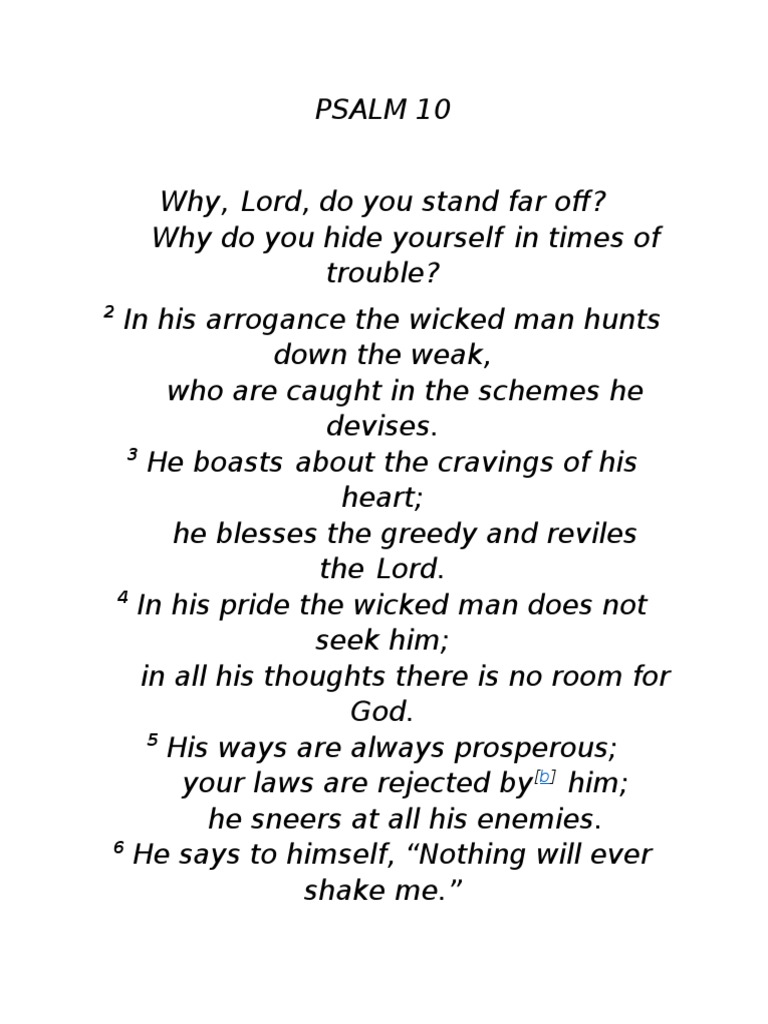 Psalm 10 | PDF