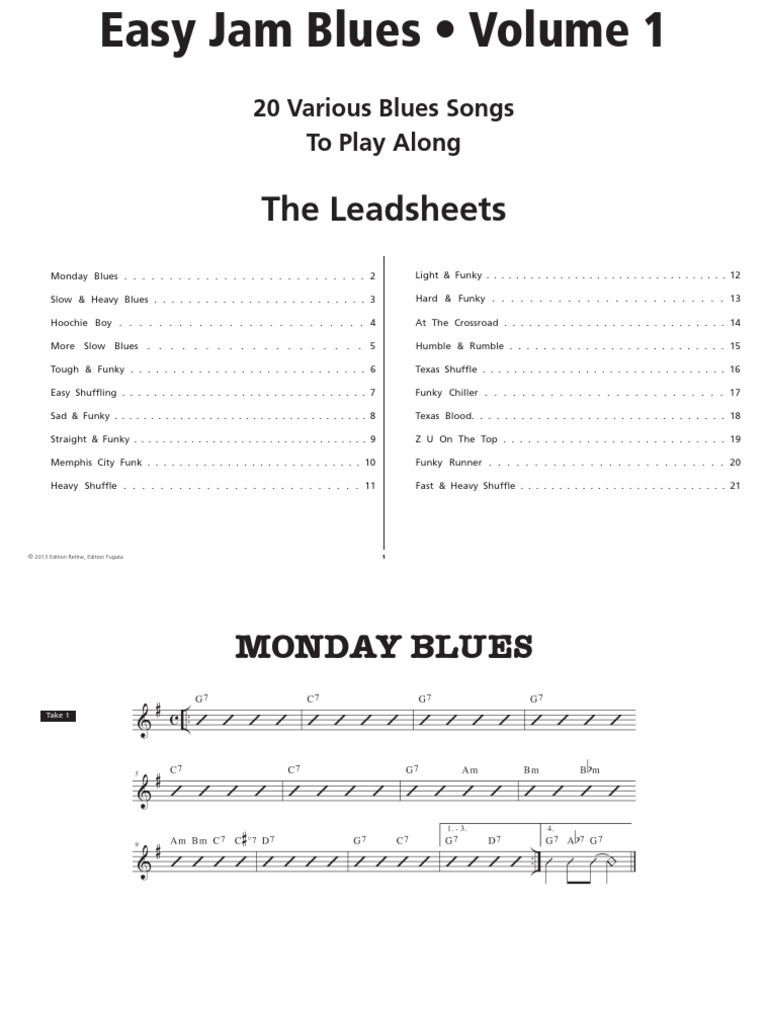 Easy Jam Blues, Vol. 1rr | PDF | American Styles Of Music | North ...