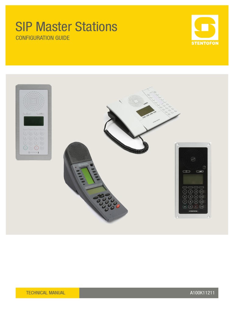 SIP Master Stations: Configuration Guide | PDF | Session Initiation ...