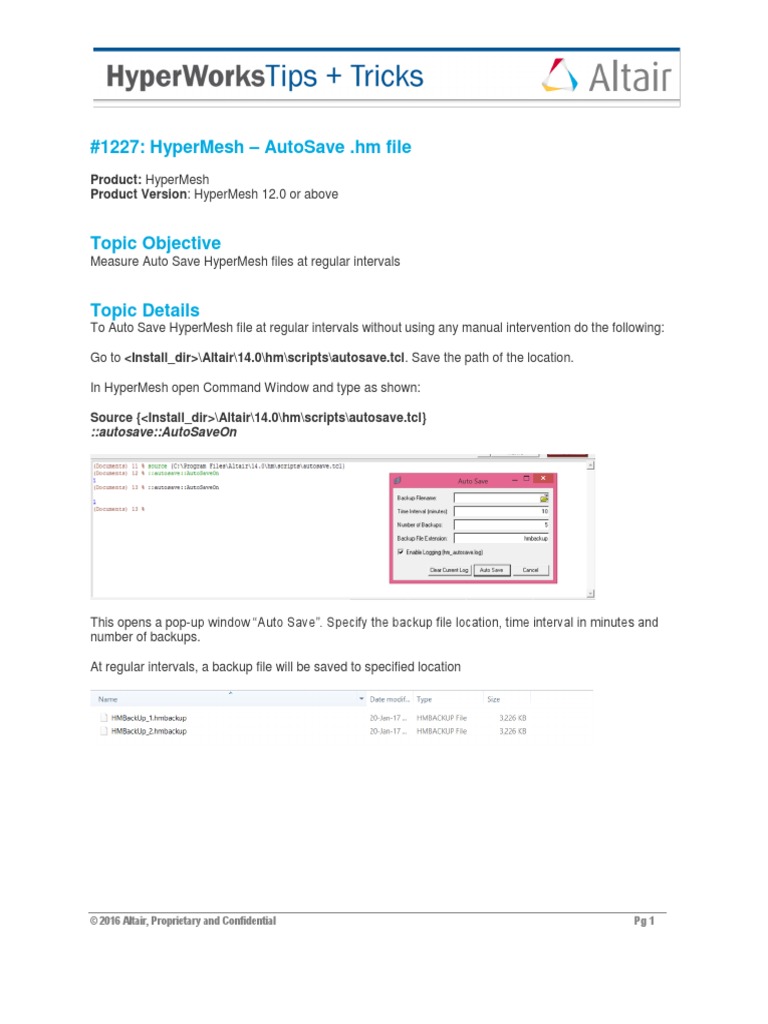 T & T 1228 - HyperMesh - AutoSave HM File | PDF