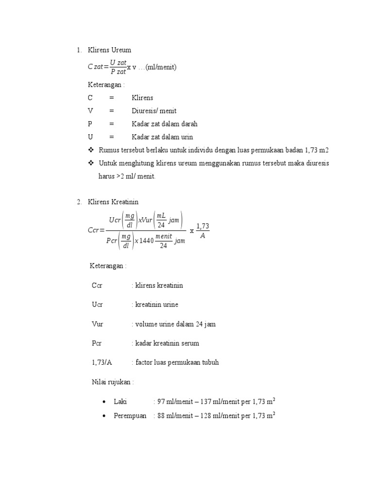 Rumus Klirns Ureu Kreat | PDF
