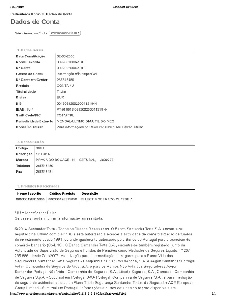 Santander NetBanco PDF | PDF | Seguro | Direito Societário