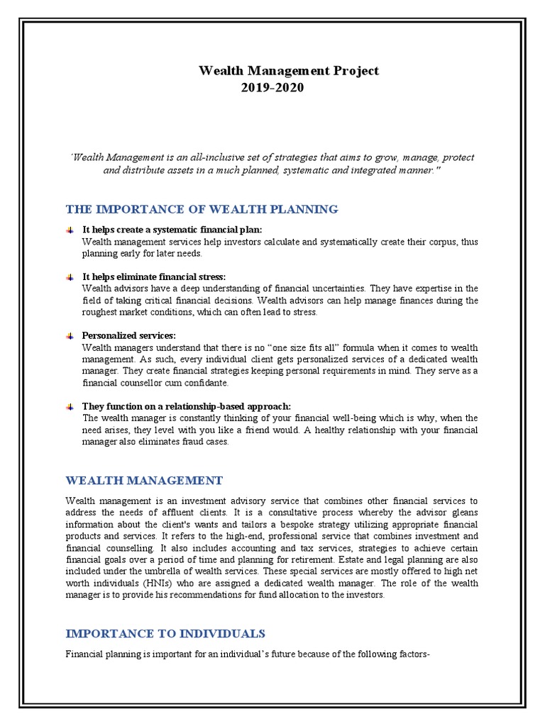 Comprehensive Wealth Management Guide | PDF | Wealth Management | Wealth