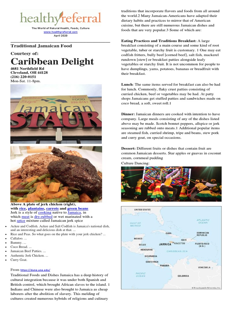 Traditional Jamaican Food Guide | PDF | Curry | Cuisine Of The Americas