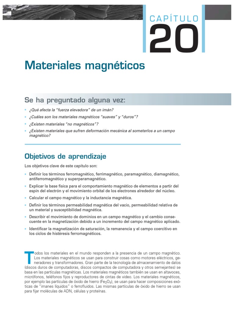 Magnetismo Clasificación y Conceptos PDF | PDF | Ferromagnetismo | Electrón