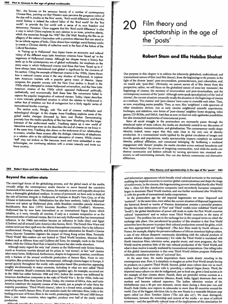 A Film Theory and Spectatorship in The Age of The Posts | PDF
